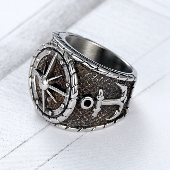 Mens Fashion Jewelry | Accessories | Anchor Nautical Compass Ring | Poshmark